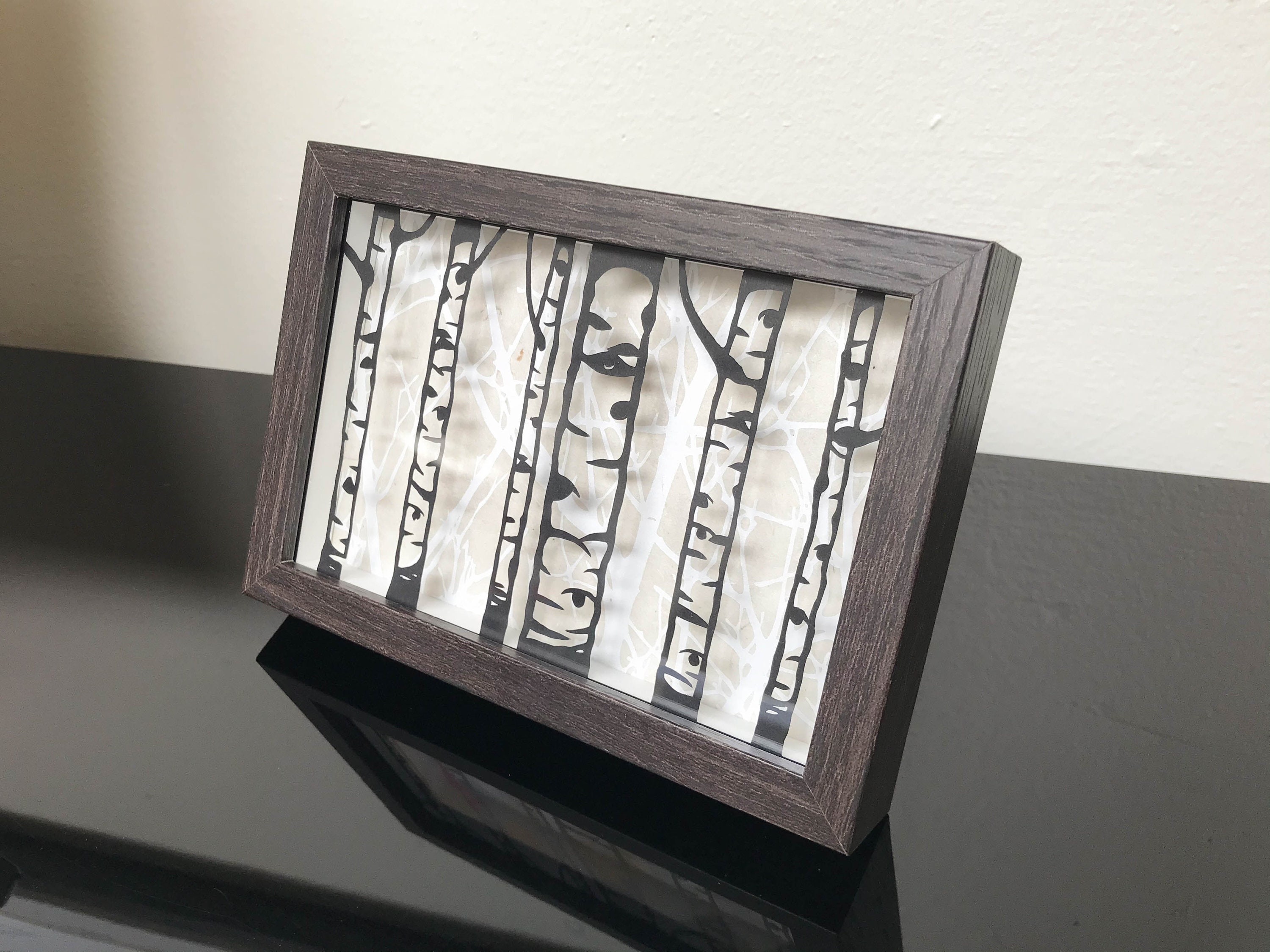 Birch Tree Shadow Box Art - Etsy