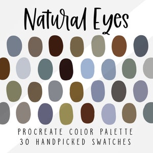 Natural Eye Color Palette for Procreate, Portrait Color Palette, Color ...