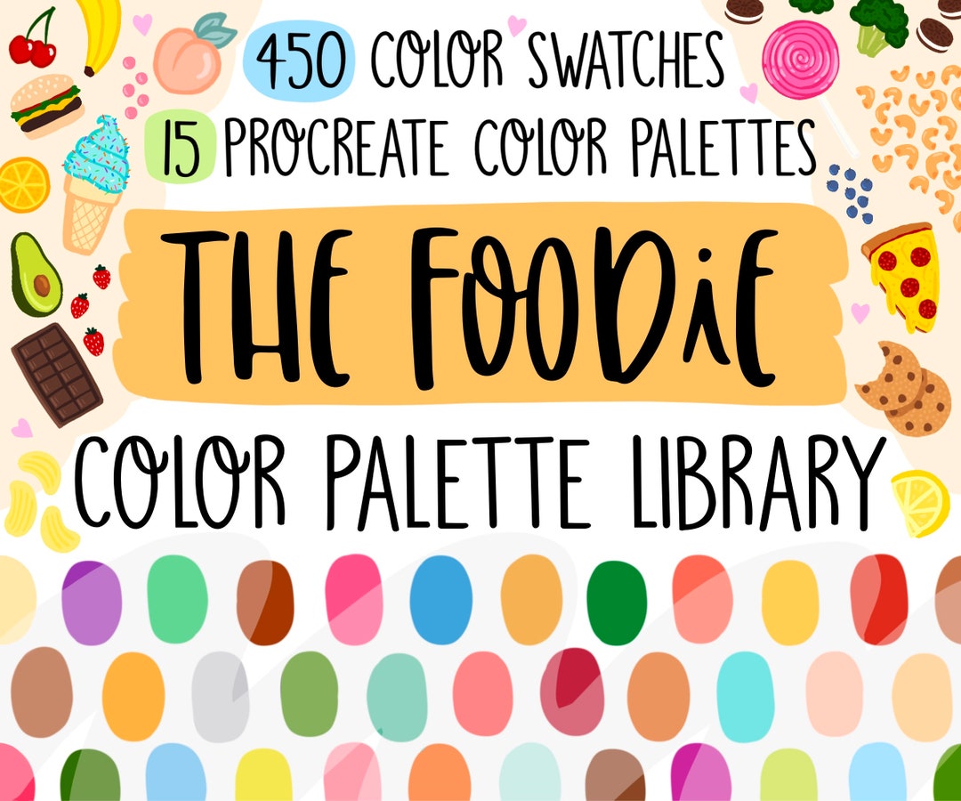 Food Color Palette Bundle, Procreate Color Palette, Procreate Tools ...