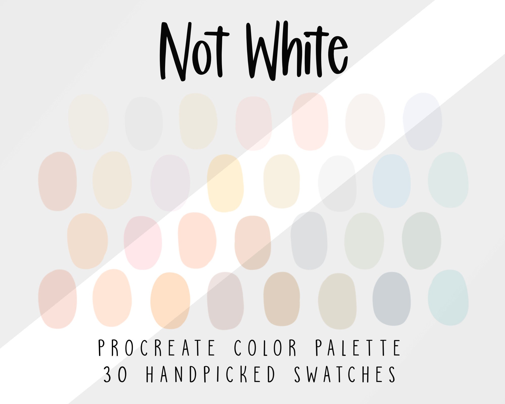 Neutral Pastel Palette off White Color Procreate Color - Etsy