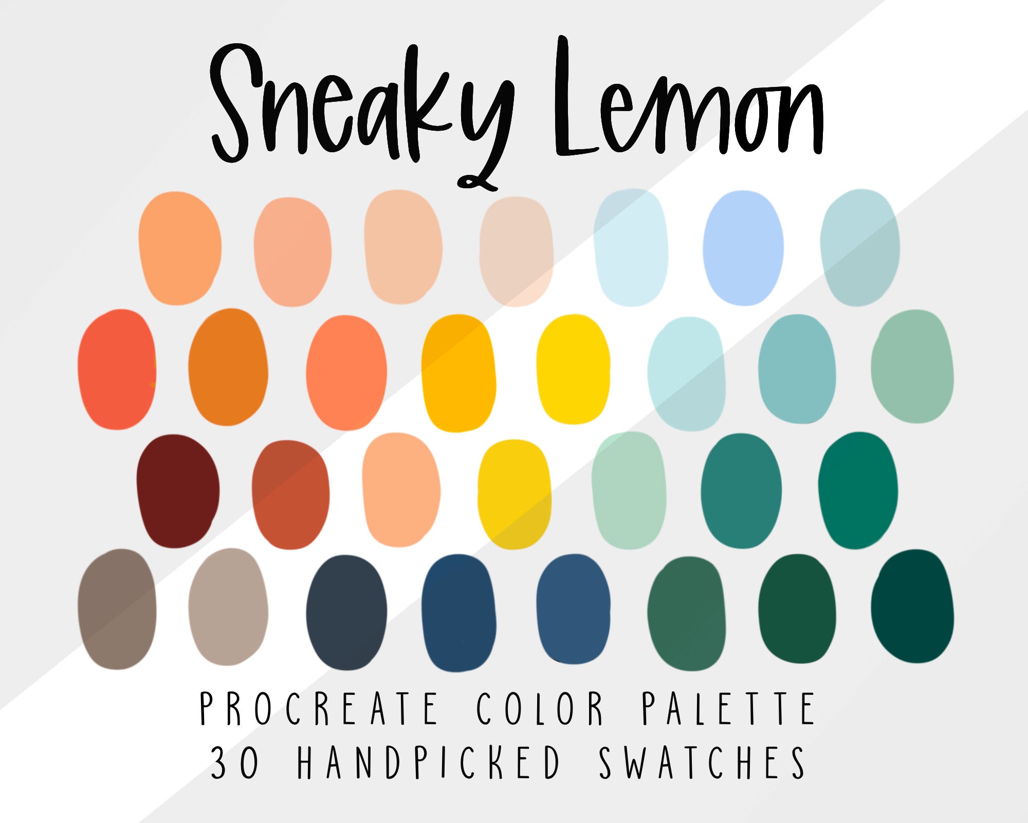 Lemon Procreate Color Palette Color Swatches Ipad Procreate | Etsy