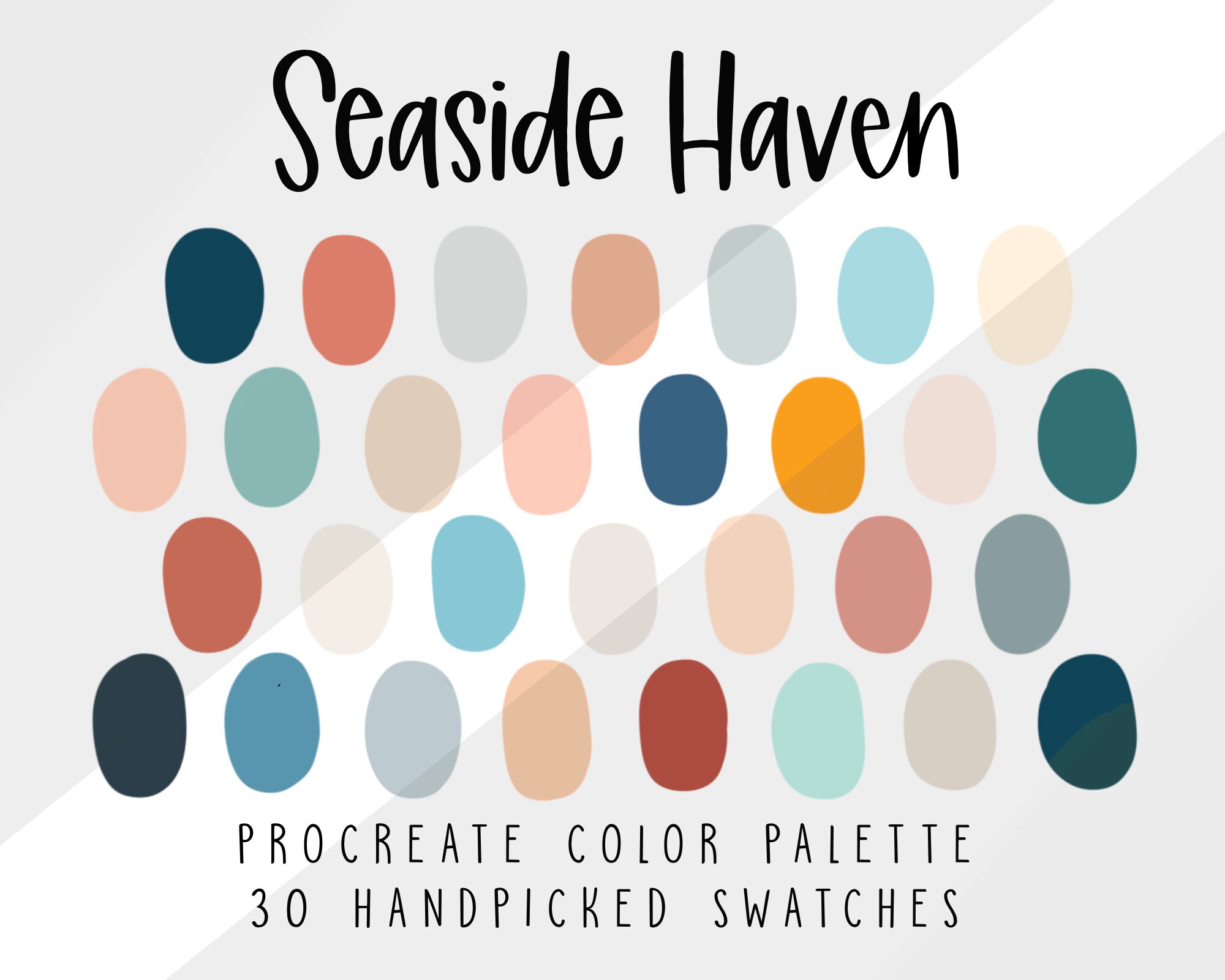 Ocean Procreate Color Palette Blush Color Swatches Procreate - Etsy