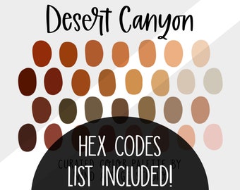 Canyon Color Palette - Etsy