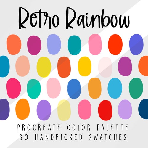 Retro Vintage Procreate Color Palette Color Swatches 70s - Etsy