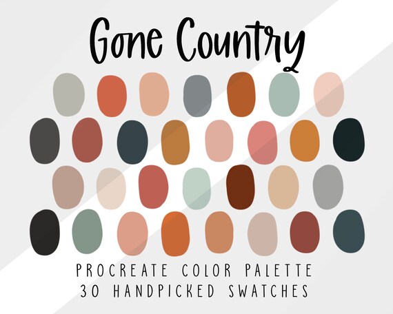 Country Procreate Color Palette Color Swatches iPad | Etsy
