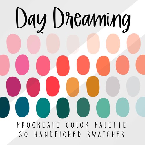 Bright Dreamy Procreate Color Palette Color Swatches - Etsy