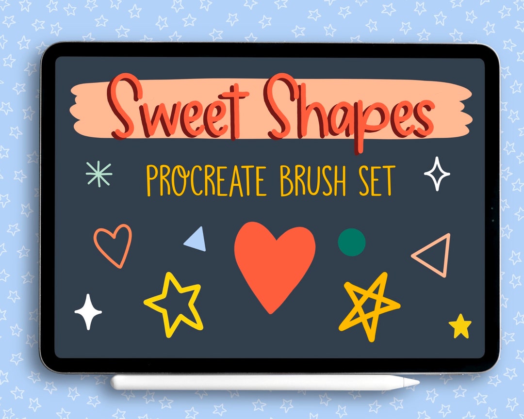 Procreate Shape Brush Set Procreate Doodle Stamps Star Stamp - Etsy