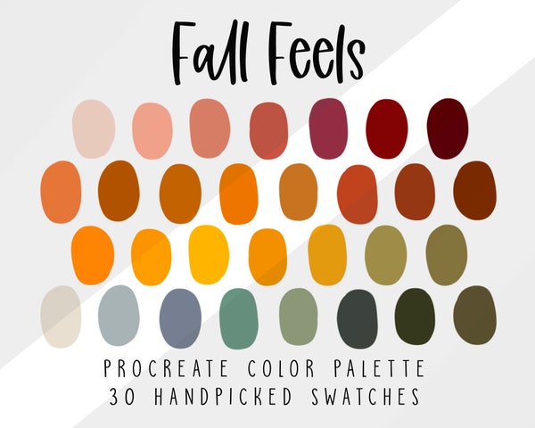 Procreate Palette Swatches, Procreate Color Palette, Cosy Autumn Colour ...