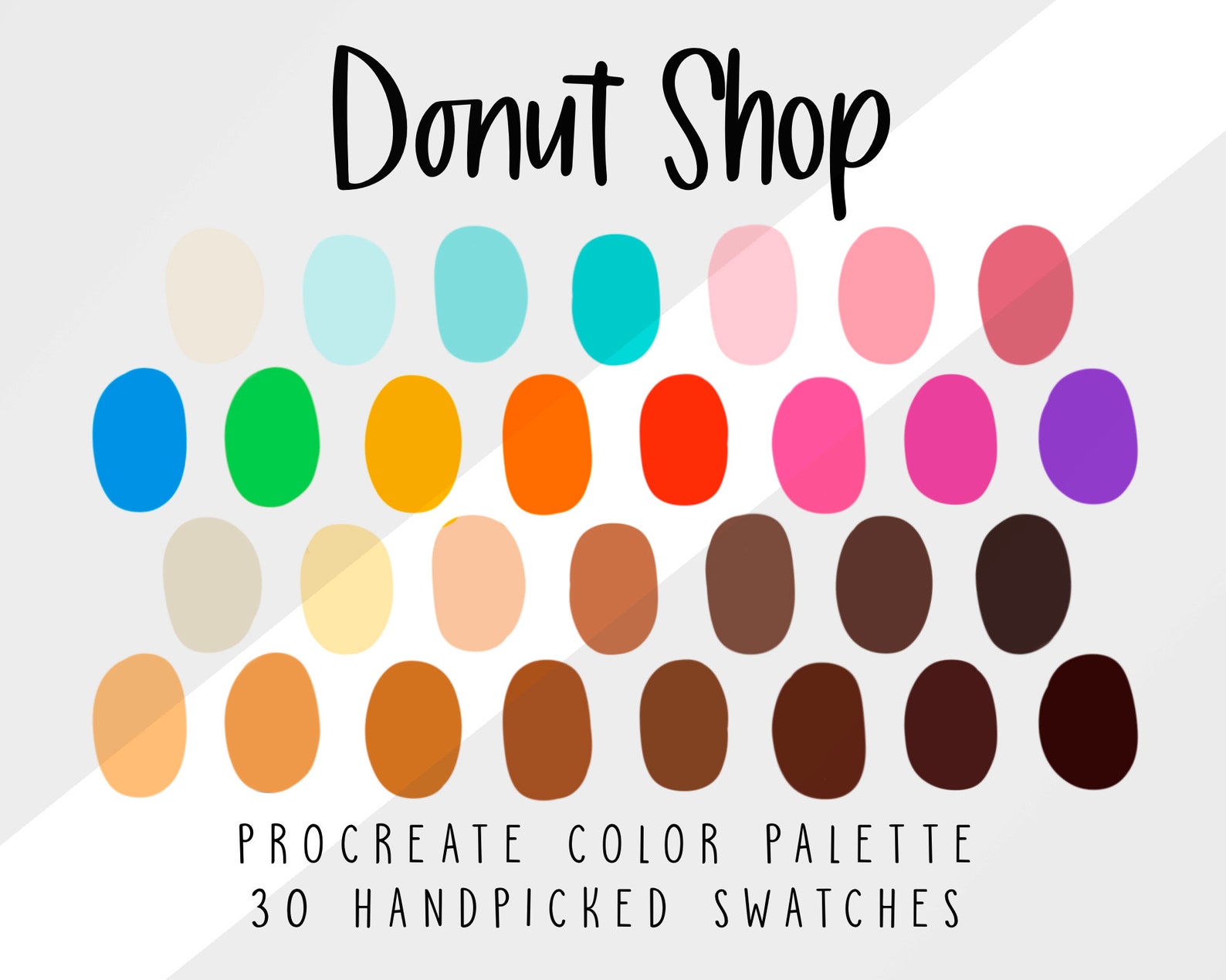 Donut Shop Procreate Color Palette Dessert Themed Color | Etsy
