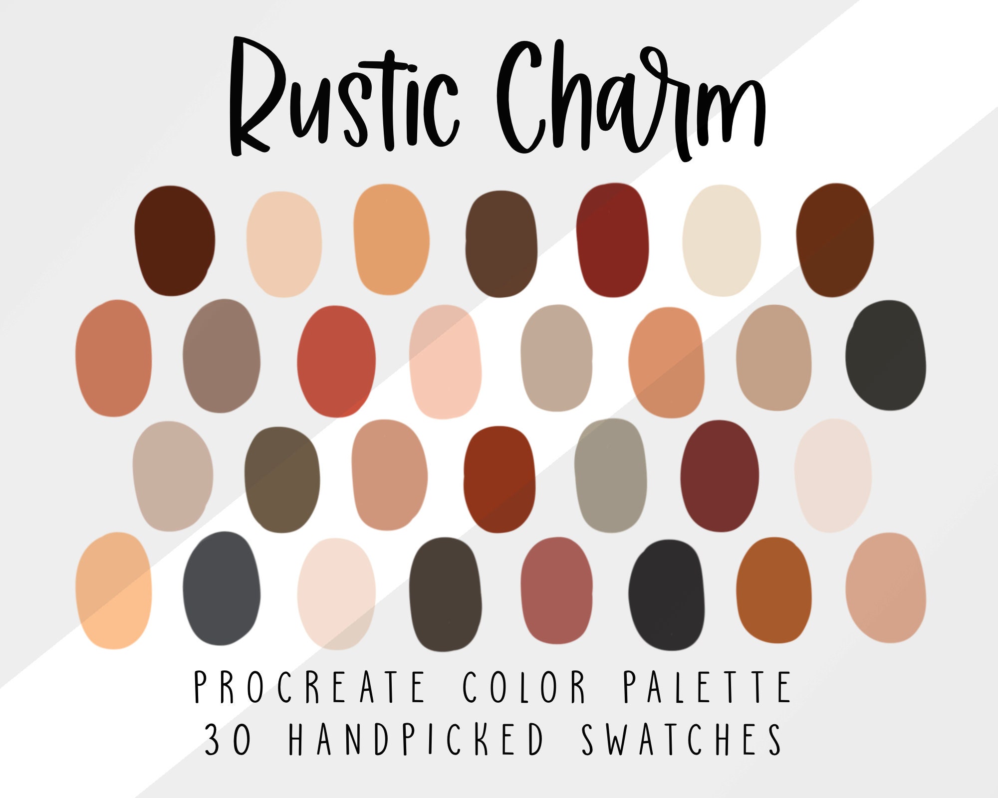 Rustic Charm Fall Procreate Color Palette Hygge Themed Color | Etsy
