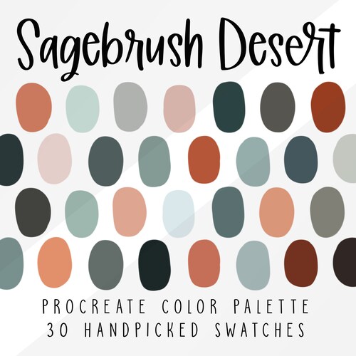 Sagebrush Desert Procreate Color Palette Color Swatches Ipad | Etsy