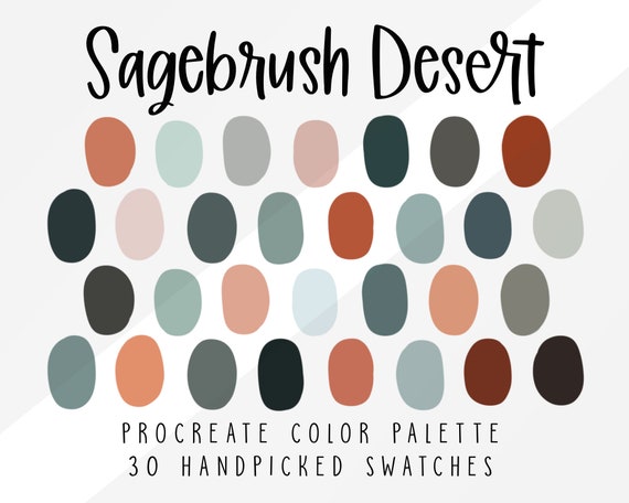 Sagebrush Desert Procreate Color Palette Color Swatches Ipad | Etsy