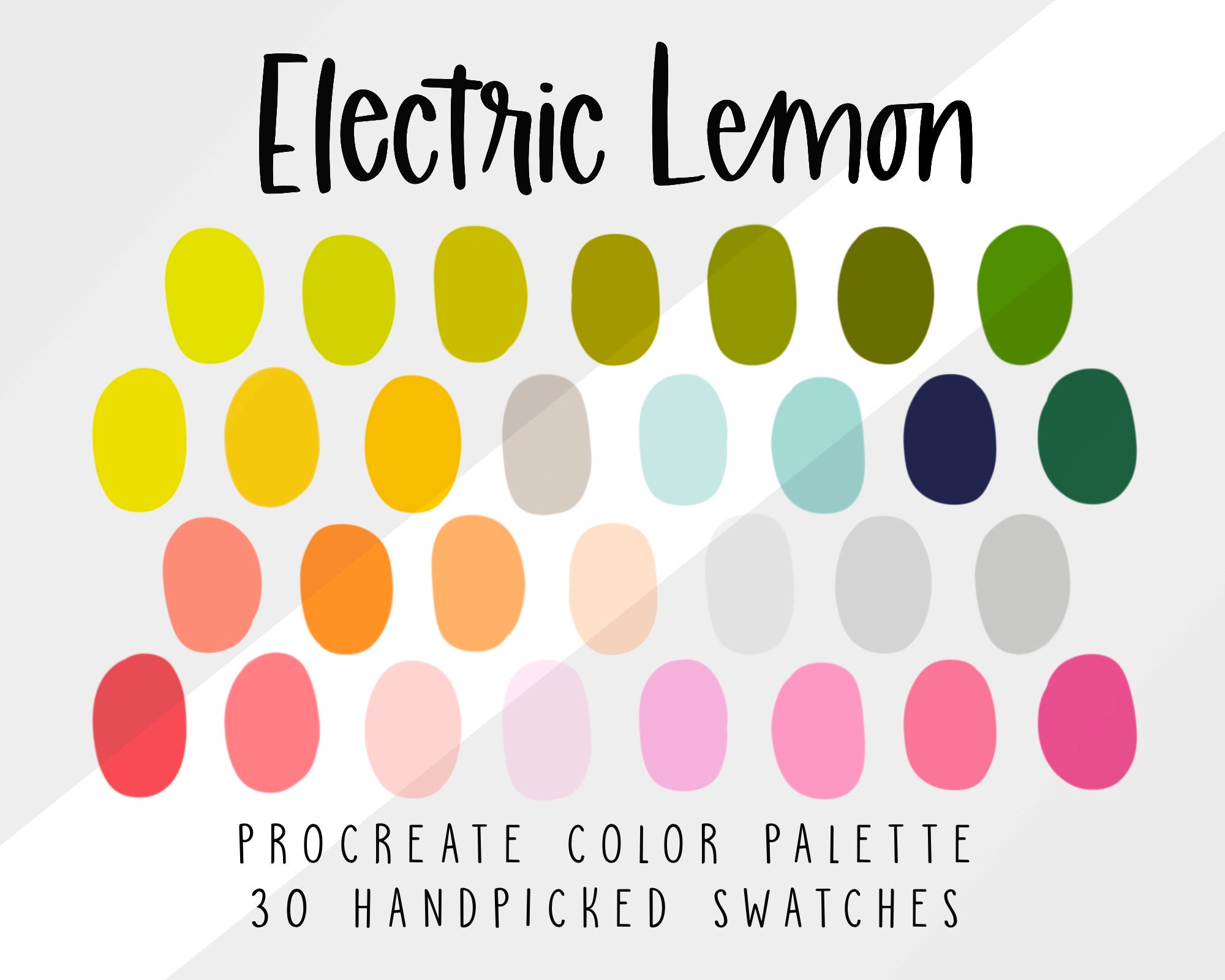 Lemon Procreate Color Palette Color Swatches Procreate - Etsy