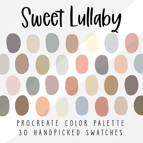 Neutral Color Palette For Procreate Neutrals Minimalistic Etsy