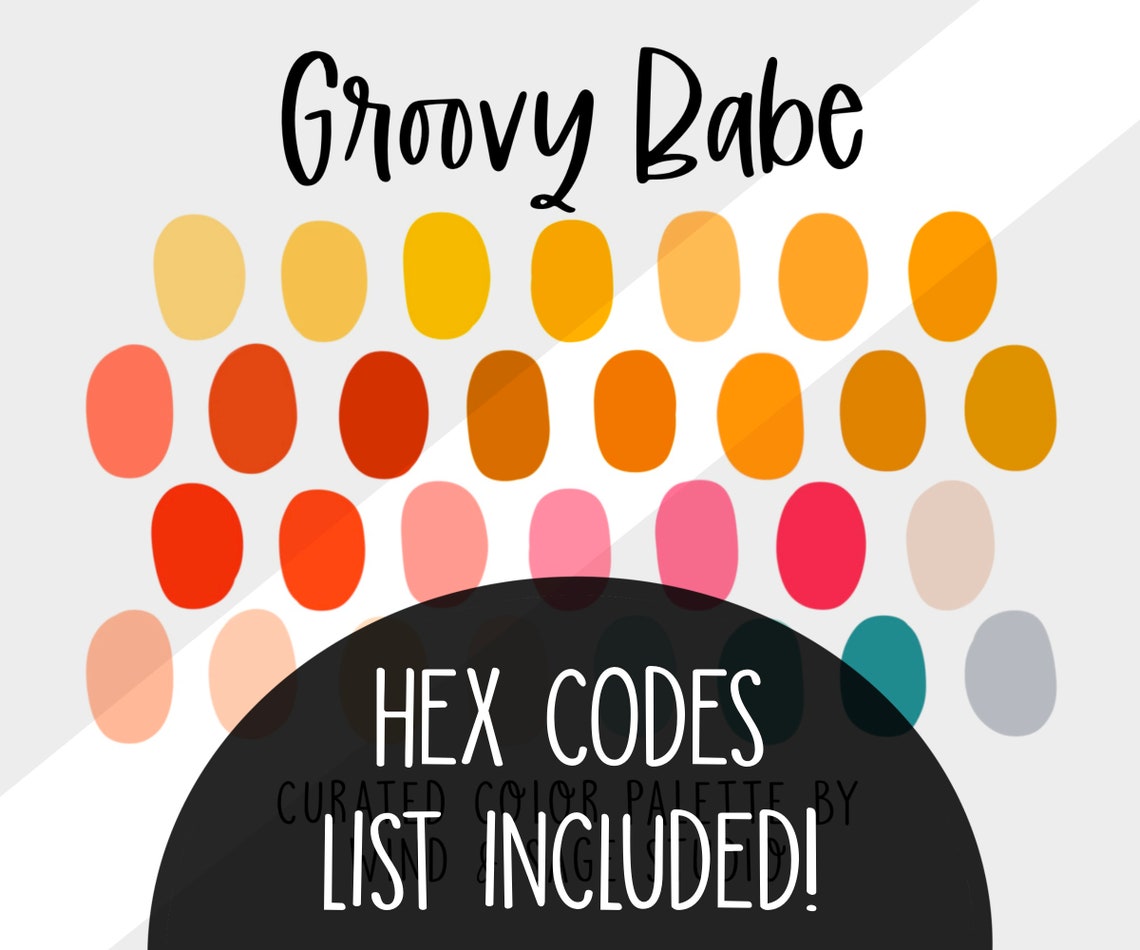 Groovy Vintage Procreate Color Palette Color Swatches Retro - Etsy