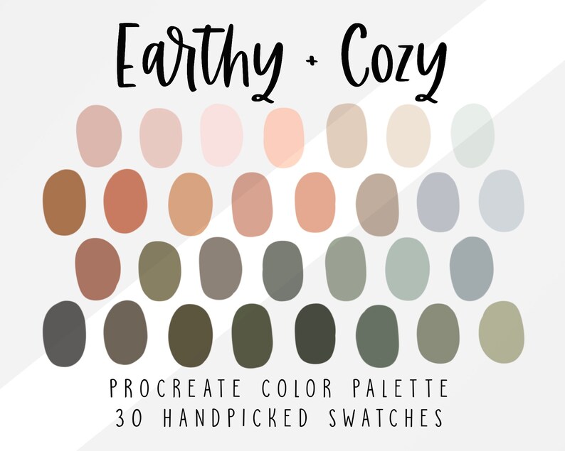 Earthy Cozy Fall Procreate Color Palette Hygge Themed Color - Etsy