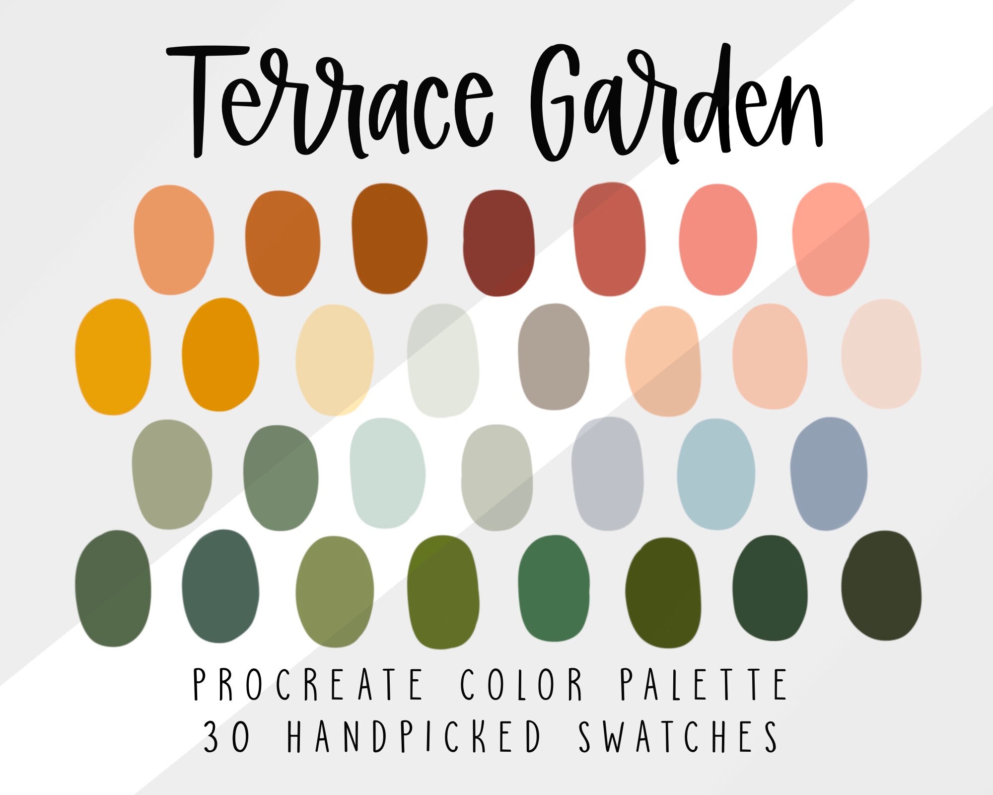 Terrace Garden Floral Procreate Color Palette Color - Etsy