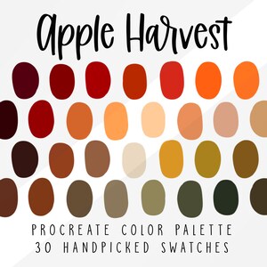Fall Bundle, Procreate Color Palette, iPad Procreate Tools, Autumn ...