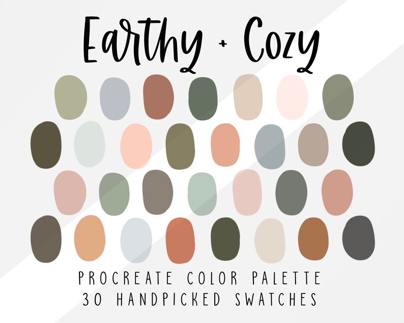 Earthy Cozy Fall Procreate Color Palette Hygge Themed Color - Etsy