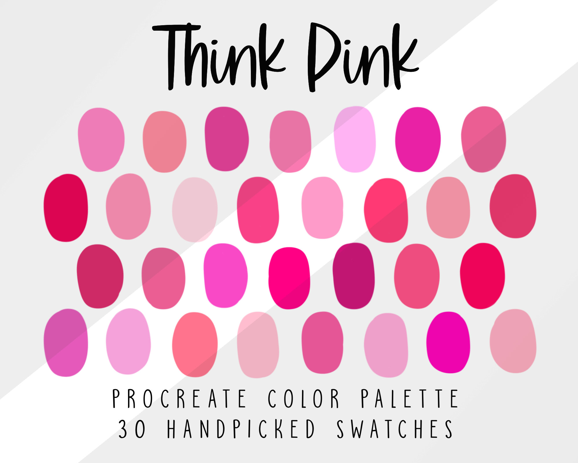 Pink Procreate Color Palette Color Swatches Ipad Procreate Etsy