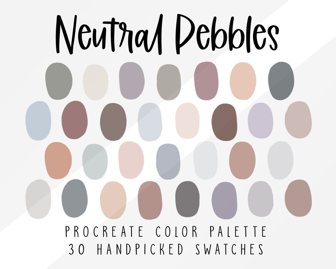 Neutral Color Palette, Procreate Color Palette, Color Swatches, Soft ...