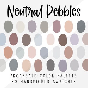 Neutral Color Palette, Procreate Color Palette, Color Swatches, Soft ...