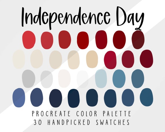 Procreate Palette Independence Day Color Palette Color Swatch Digital ...