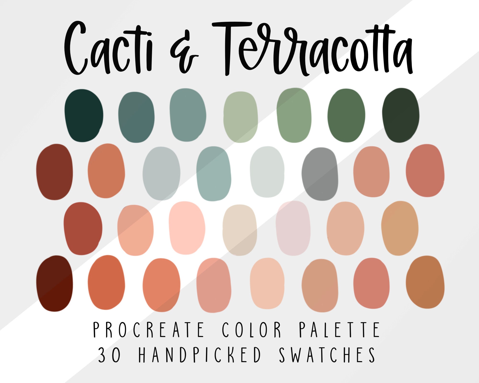 Cactus Terracotta Color Palette Color Swatches Hex Codes - Etsy Canada