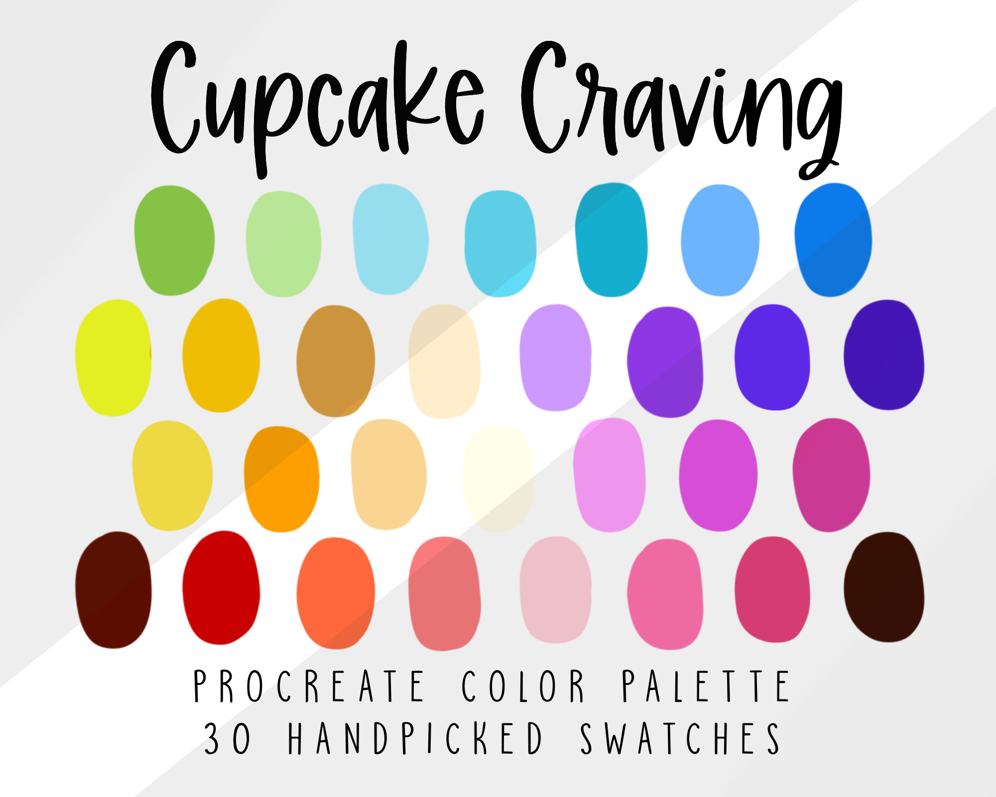 Cupcake Craving Procreate Color Palette Dessert Themed Color - Etsy