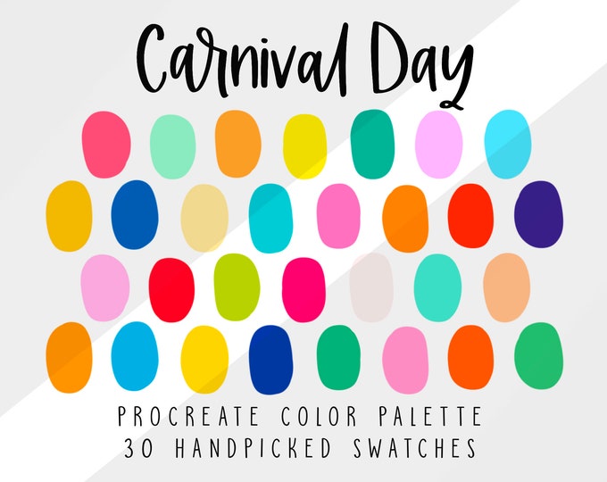 Carnival Procreate Color Palette Color Swatches Procreate Palette Etsy