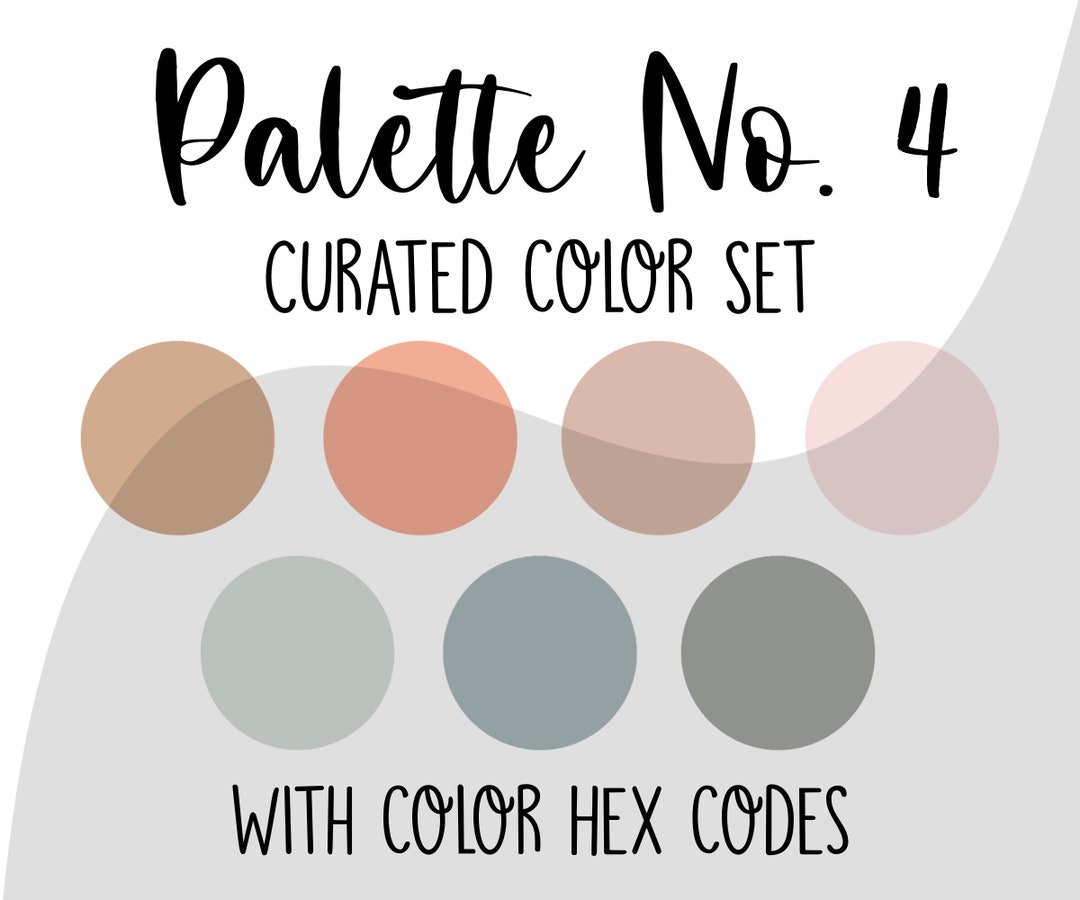 Neutral Pastel Brand Color Palette Canva Color Palette - Etsy