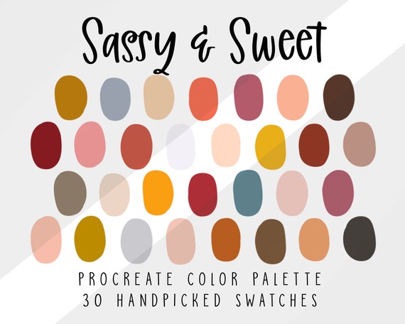 Sassy and Sweet Procreate Color Palette Floral Themed Color | Etsy