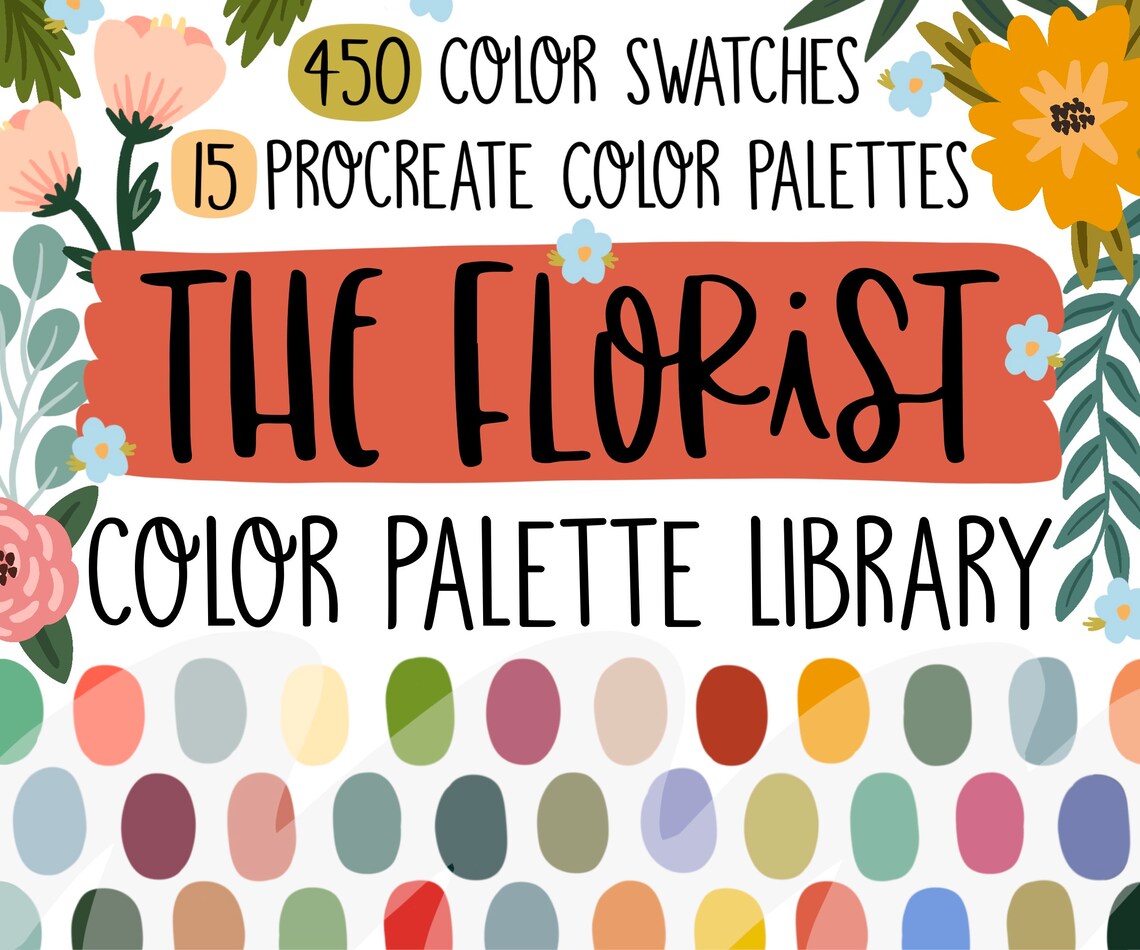 Floral Color Palette Bundle Procreate Color Palette | Etsy