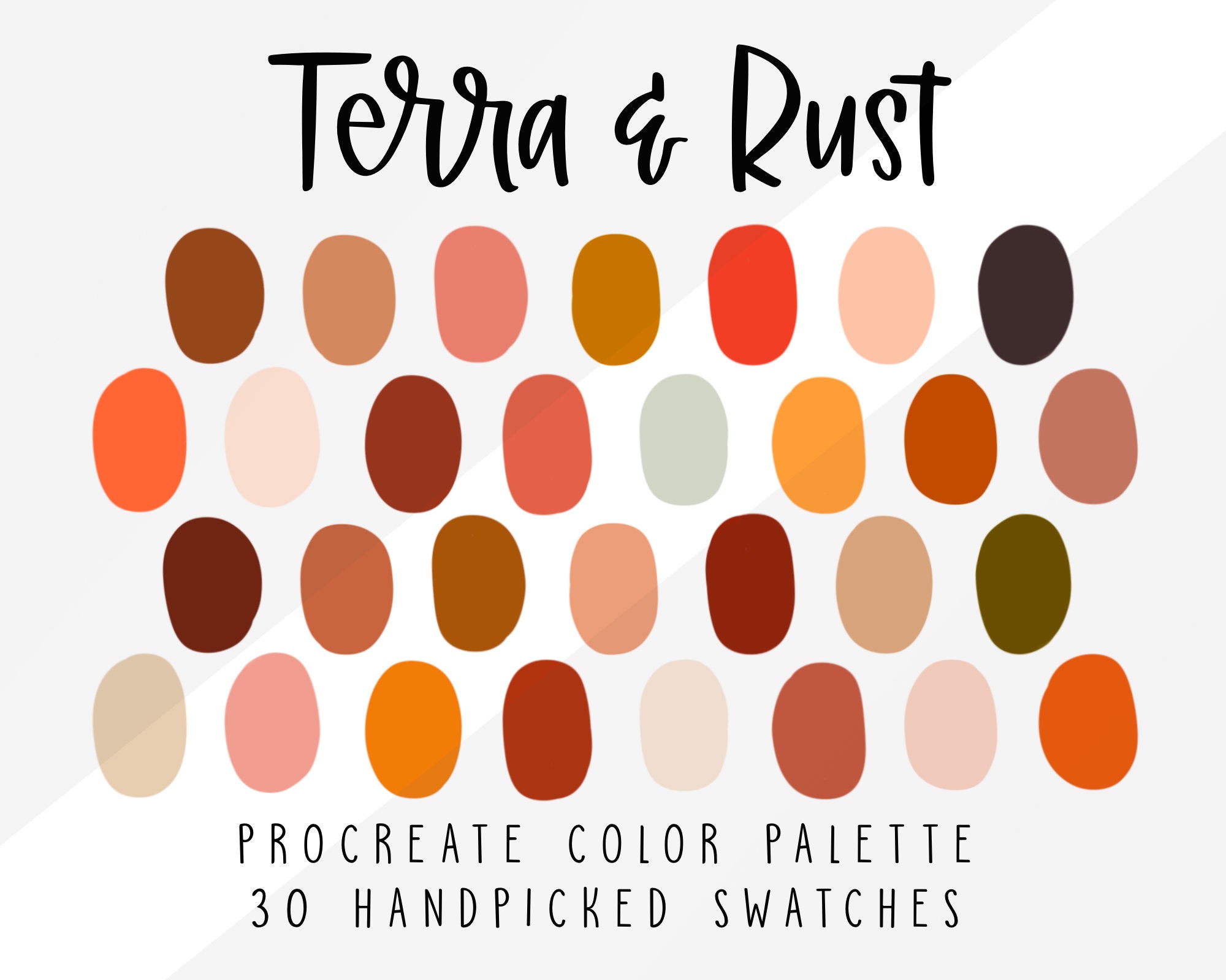 Terra & Rust Procreate Color Palette Color Swatches Ipad | Etsy