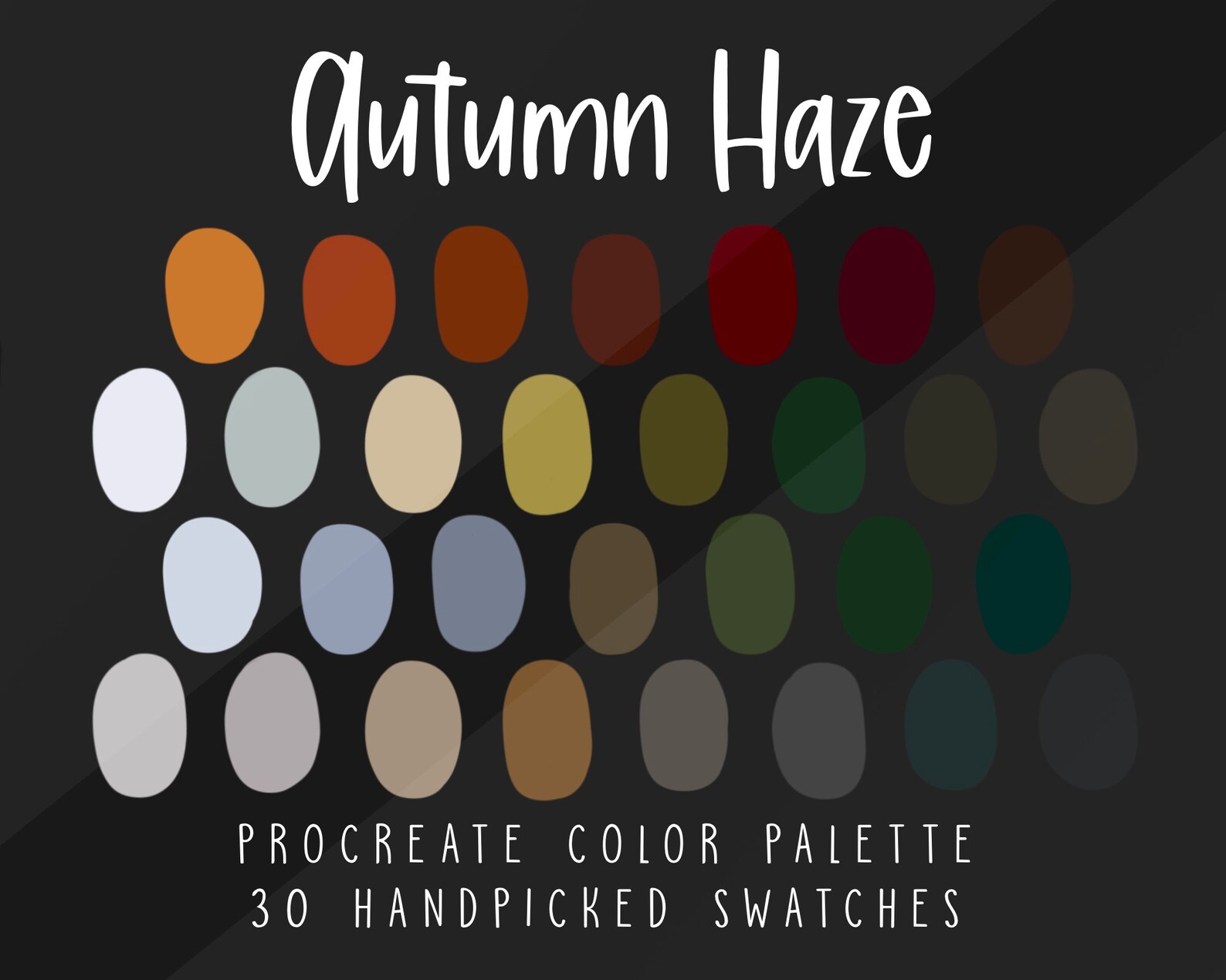 Autumn Haze Procreate Color Palette Procreate Palette Fall - Etsy