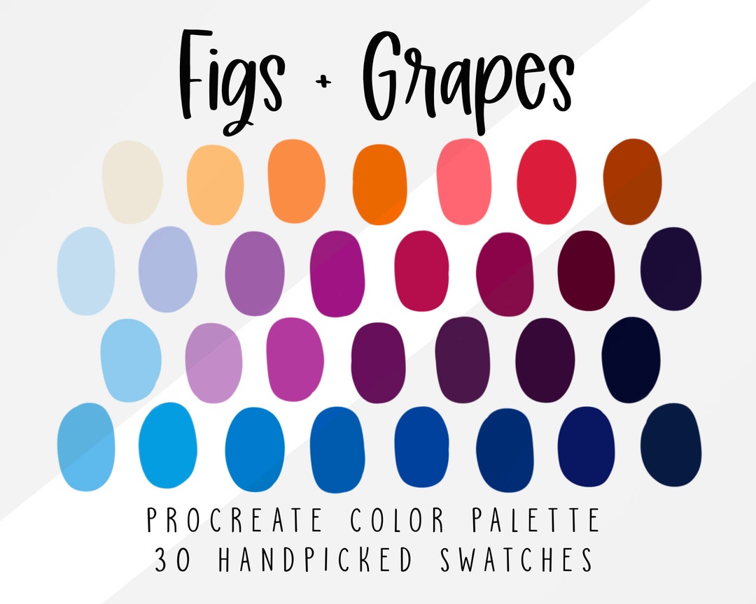 Figs, Procreate Color Palette, Color Swatches, Procreate Palette, Figs ...