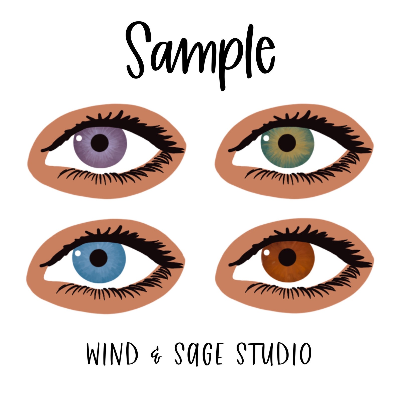 Exotic Eye Color Palette for Procreate Portrait Color - Etsy Canada