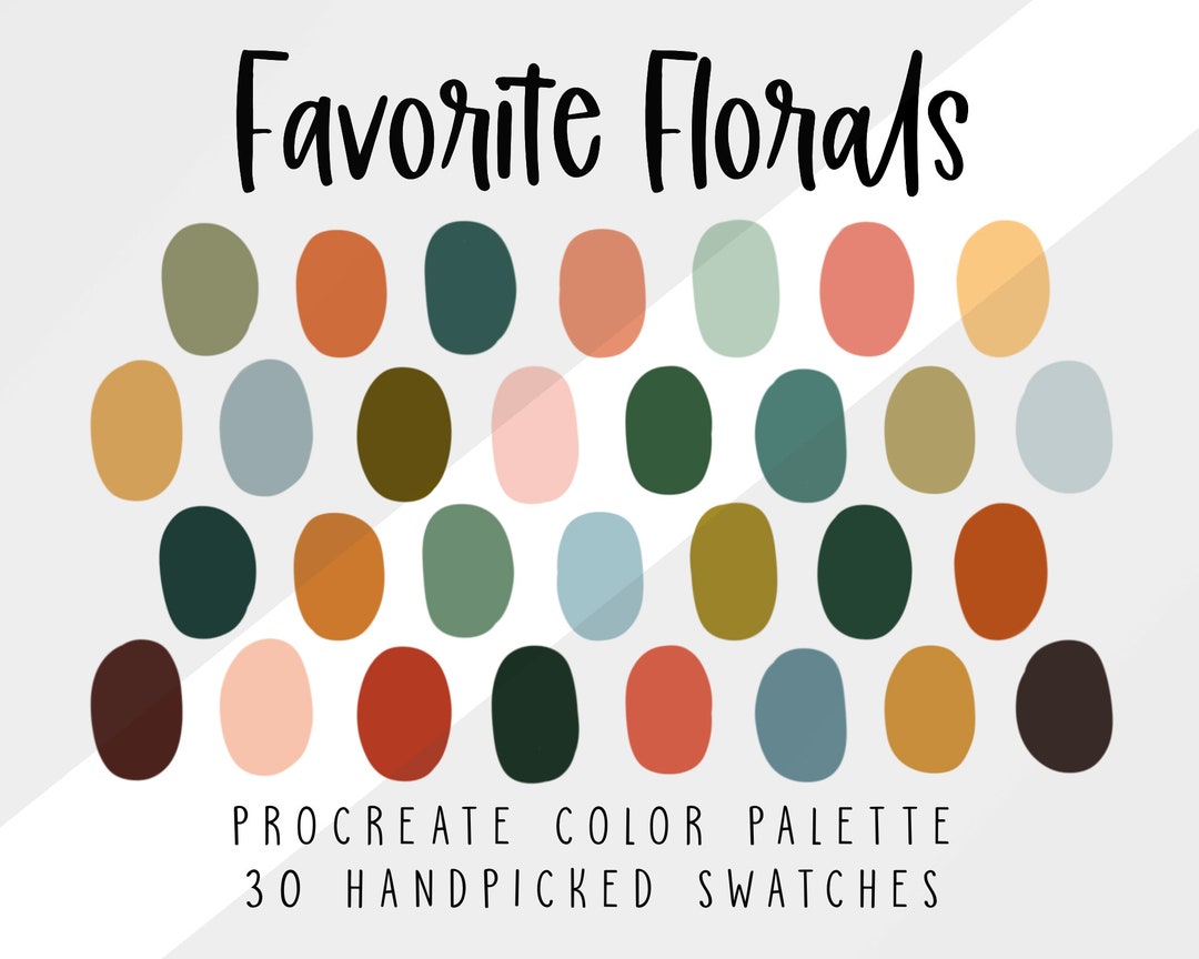 Floral Procreate Color Palette, Color Swatches, Procreate Palette, Rose ...