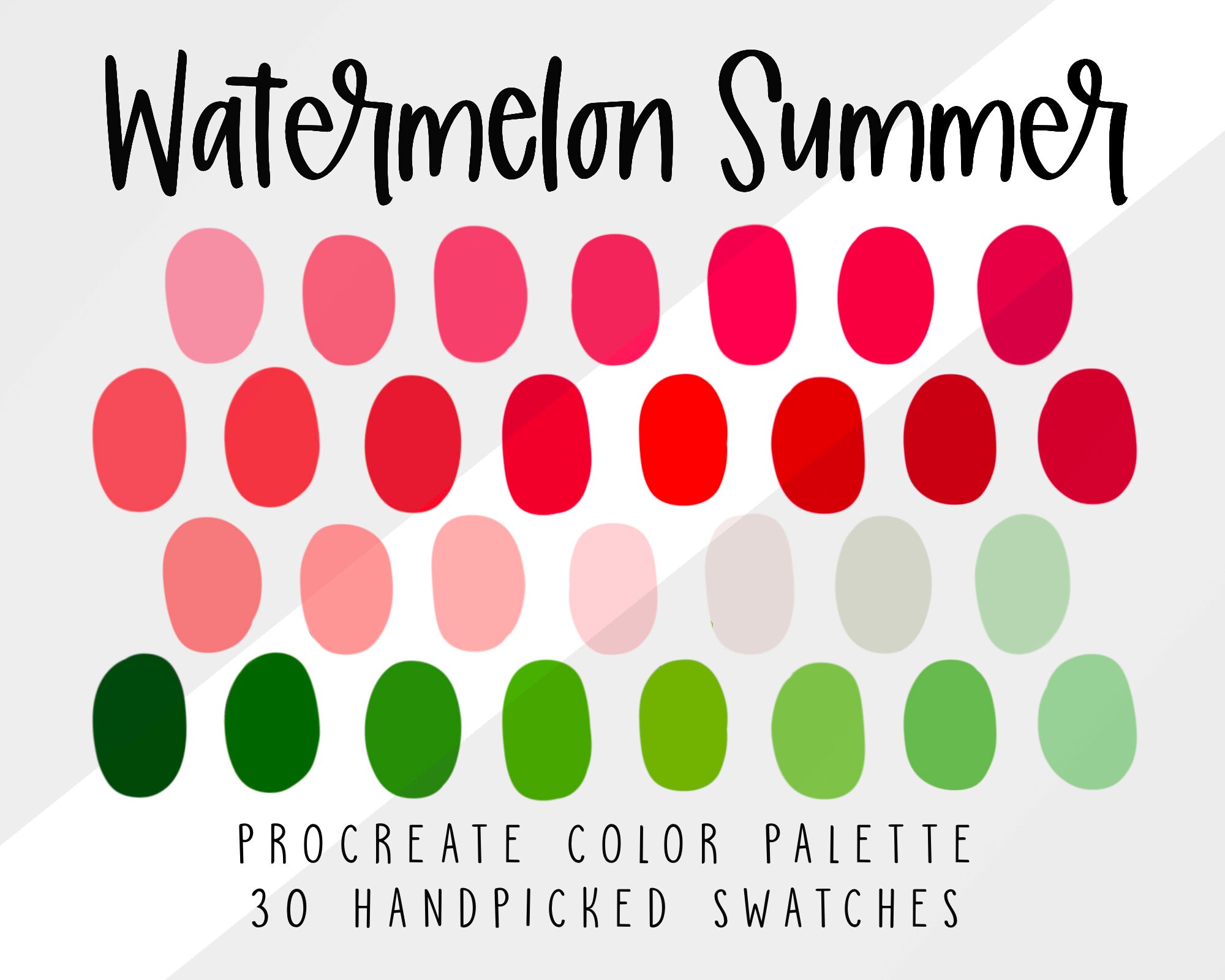 Watermelon Summer Procreate Color Palette Color Swatches - Etsy Singapore