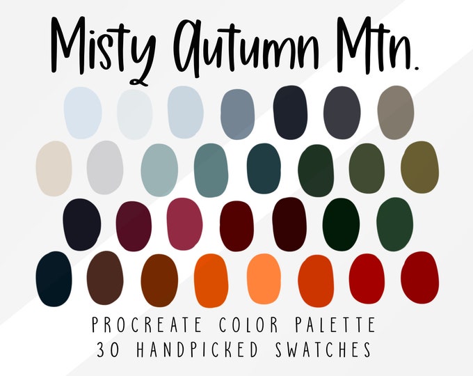 Autumn Procreate Color Palette, Procreate Palette, Falling Leaves - Etsy