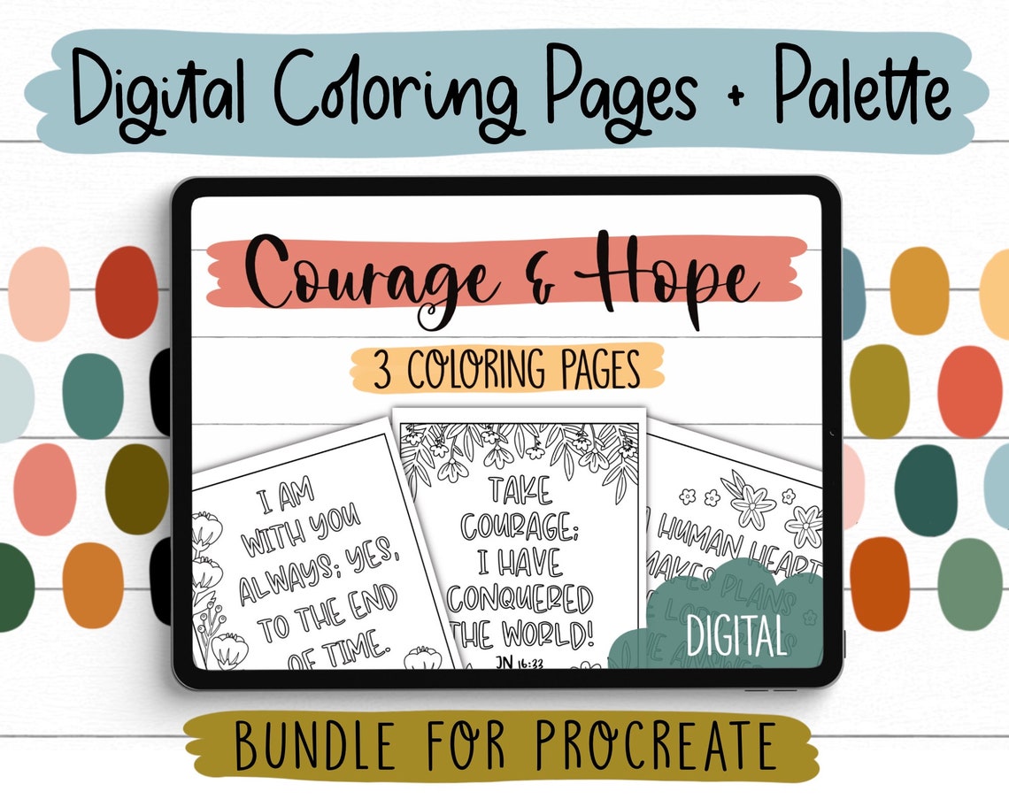 Procreate Coloring Pages Procreate Color Palette Ipad - Etsy