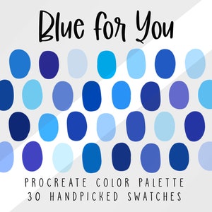 Blue Procreate Color Palette, Color Swatches, Procreate Palette, Color ...