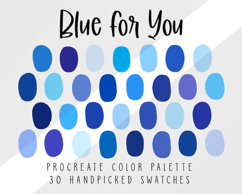 Blue Procreate Color Palette Color Swatches Procreate - Etsy