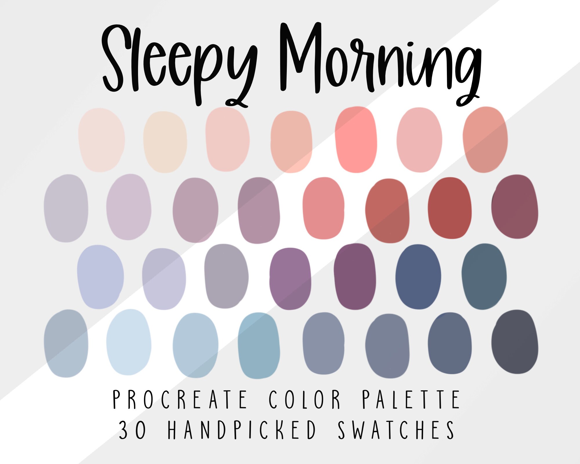 Sleepy Morning Procreate Color Palette Color Swatches Ipad | Etsy