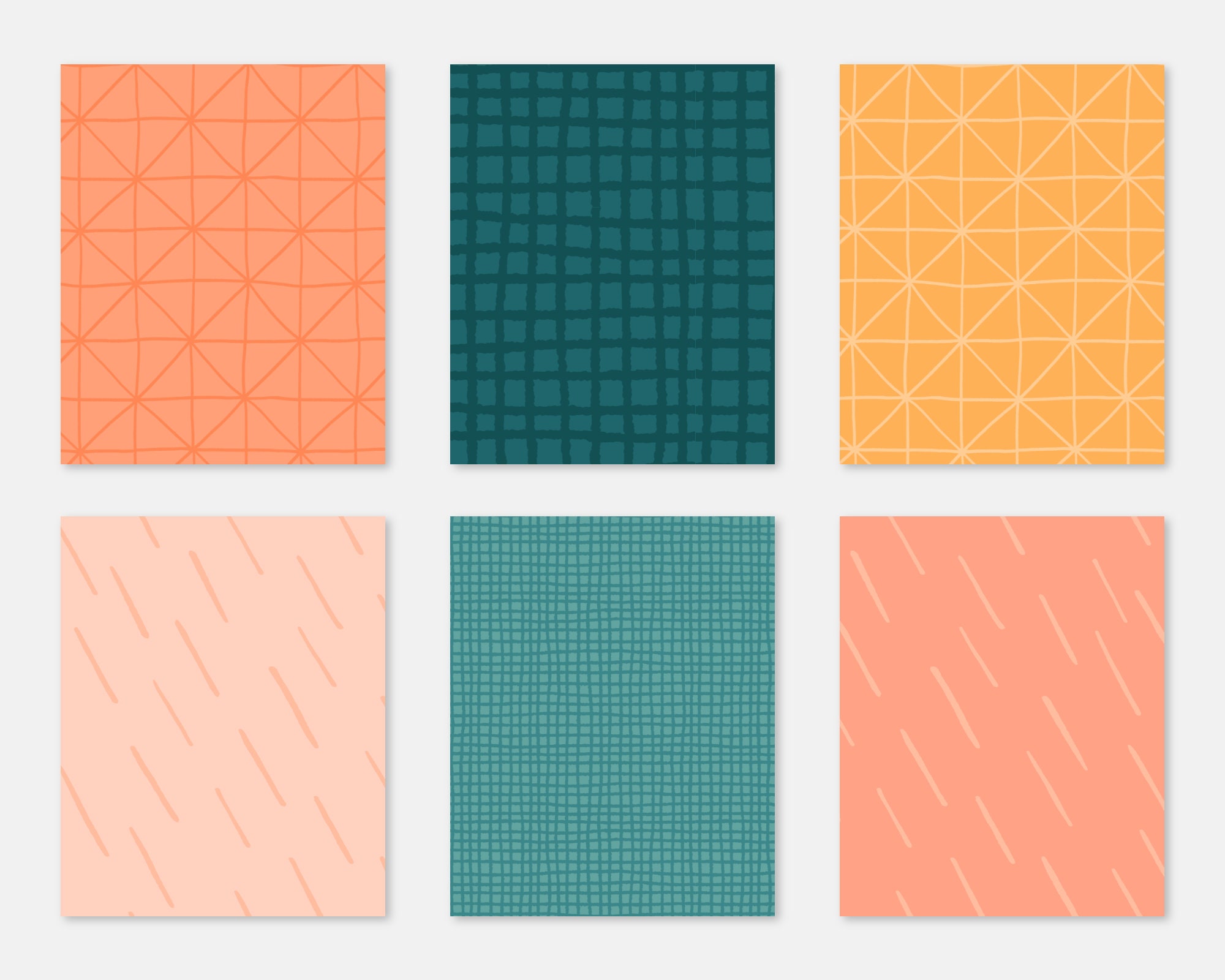 Peachy Patterns Digital Paper Seamless Pattern Peach - Etsy