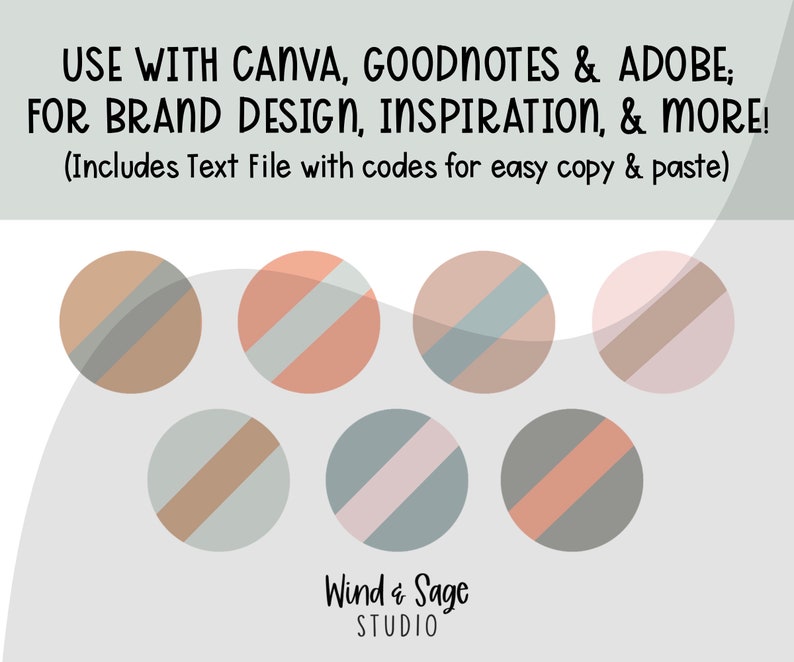 Neutral Pastel Brand Color Palette Canva Color Palette - Etsy