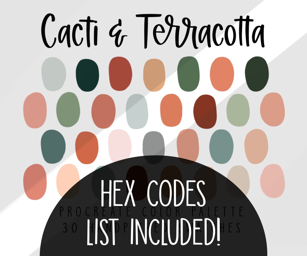 Cactus Terracotta Color Palette, Color Swatches, Hex Codes Included ...