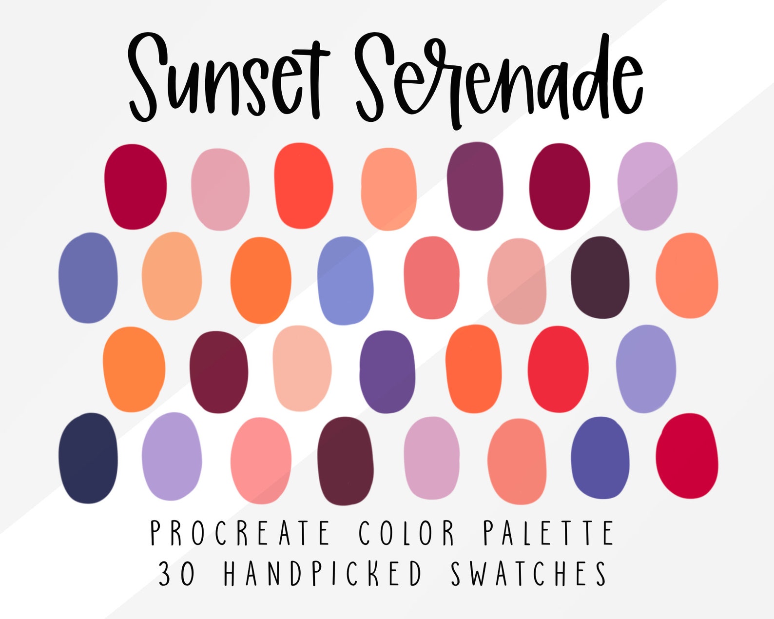 Sunset Procreate Color Palette Color Swatches Procreate - Etsy
