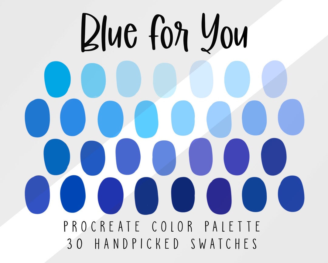 Blue Procreate Color Palette, Color Swatches, Procreate Palette, Color ...