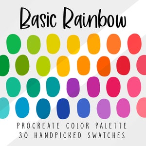 Rainbow Procreate Color Palette Color Swatches Procreate | Etsy UK